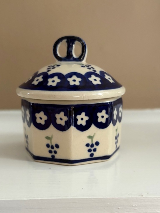 Polish Pottery | Accents | Polish Pottery Lidded Octagonal Trinket Box ...